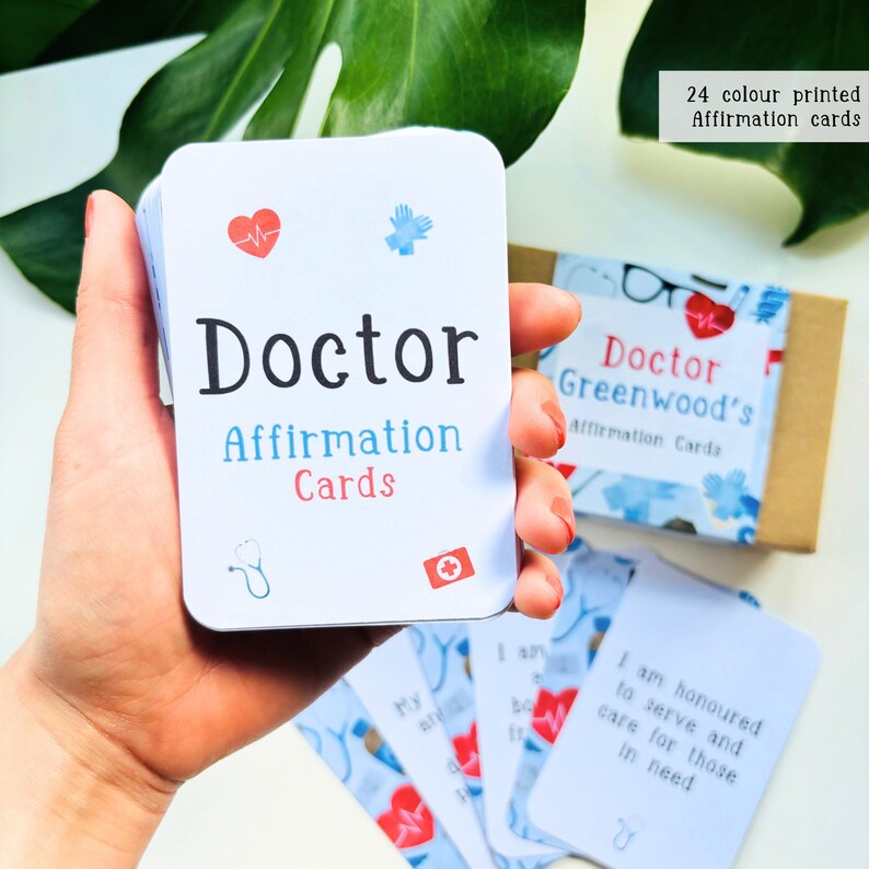 Doctor Affirmation Cards. Handmade Personalised Positive Affirmation ...