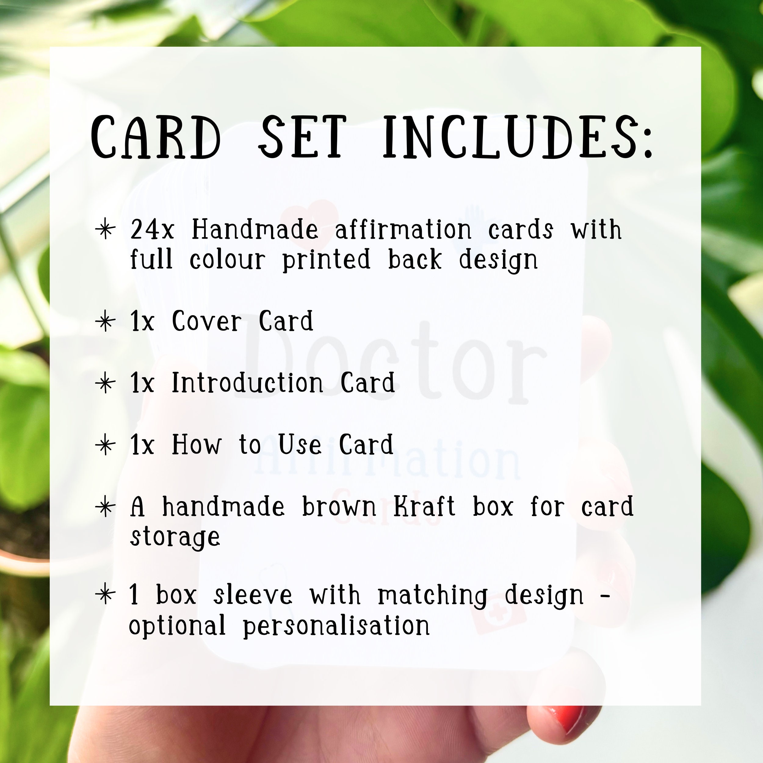 Doctor Affirmation Cards. Handmade Personalised Positive Affirmation ...