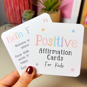 Kids Positive Affirmation Cards. Personalised Handmade Affirmation Card ...