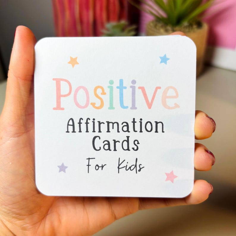 Kids Positive Affirmation Cards. Personalised Handmade Affirmation Card ...