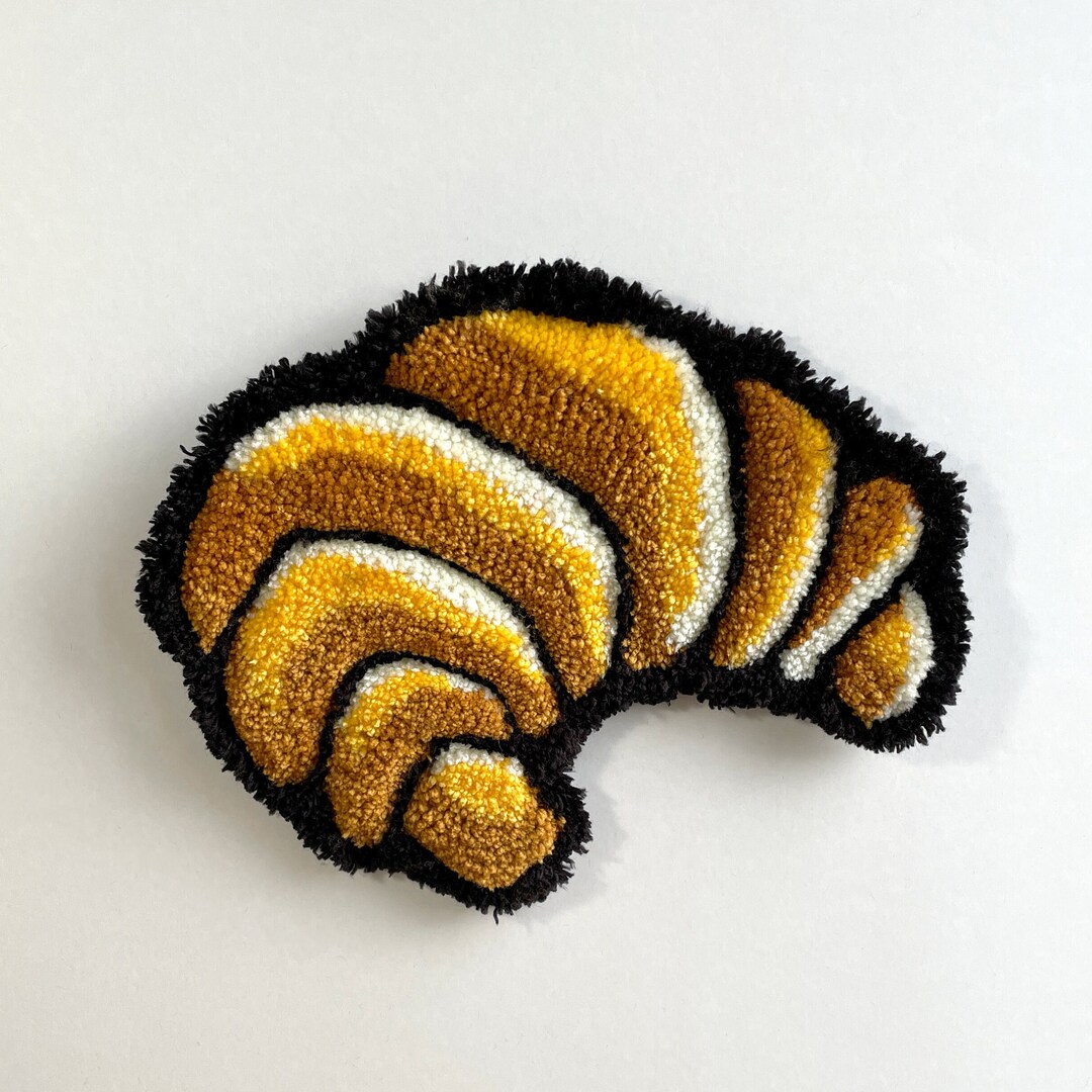 Croissant, Tufted Wall Decoration, Handmade Decor, Food, Tufted Home ...