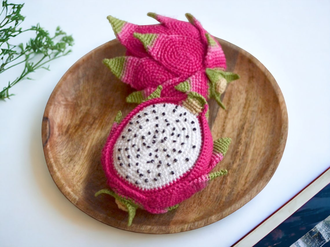 Dragon Fruit Crochet Pattern, English PDF, Amigurumi Pattern, Amigurumi Dragon Fruit Crochet ...