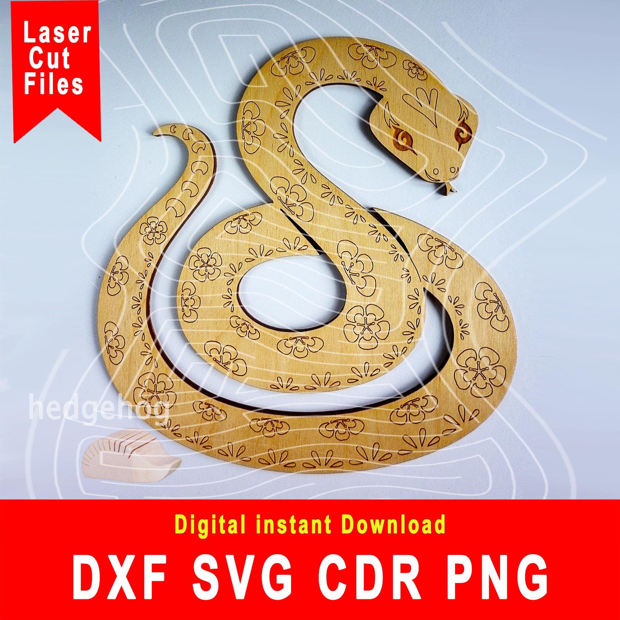 Wooden Digital Snake, Snake Model for Laser Cutting Digital File Snake ...