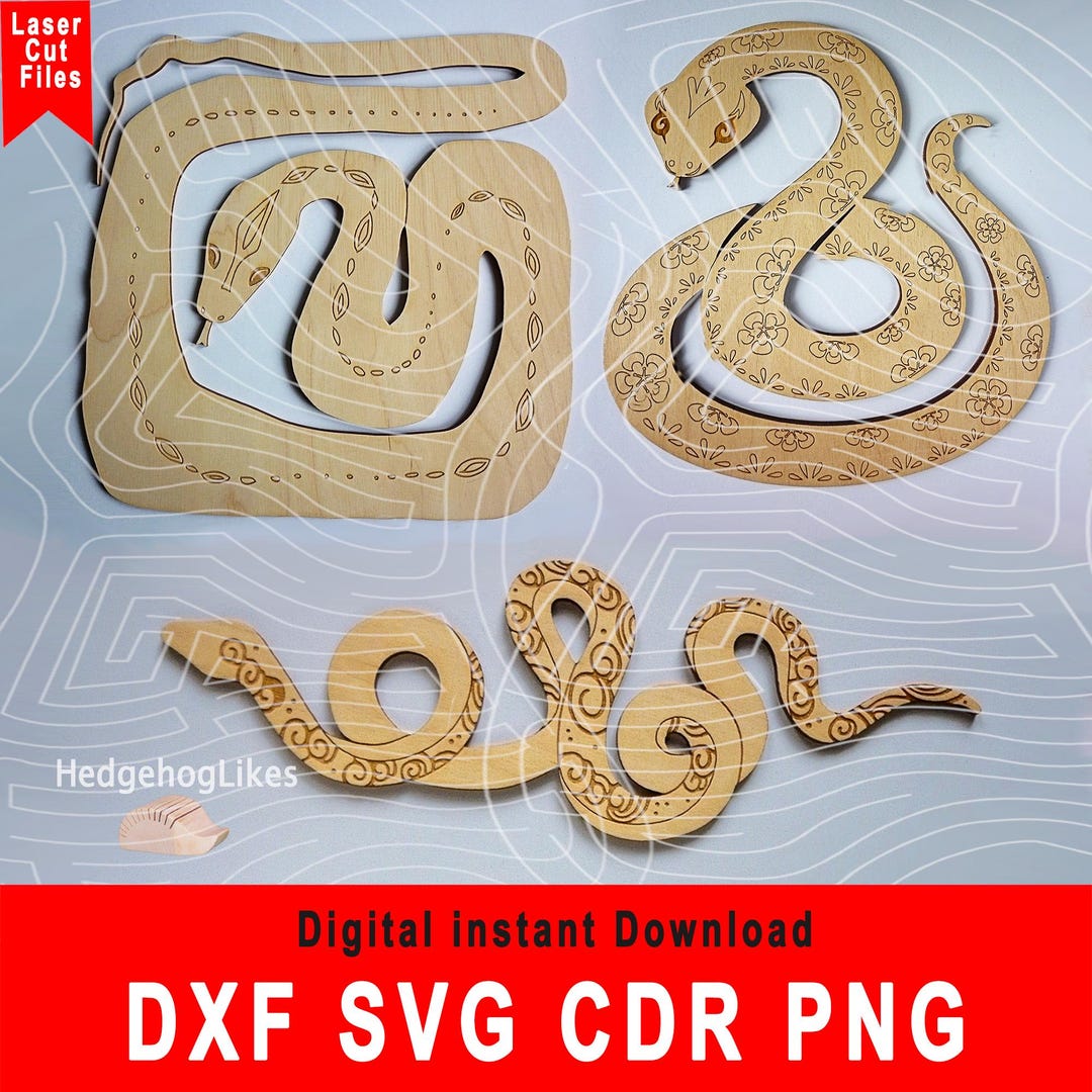 Wooden Digital Snake, Snake Model for Laser Cutting Digital File Snake ...