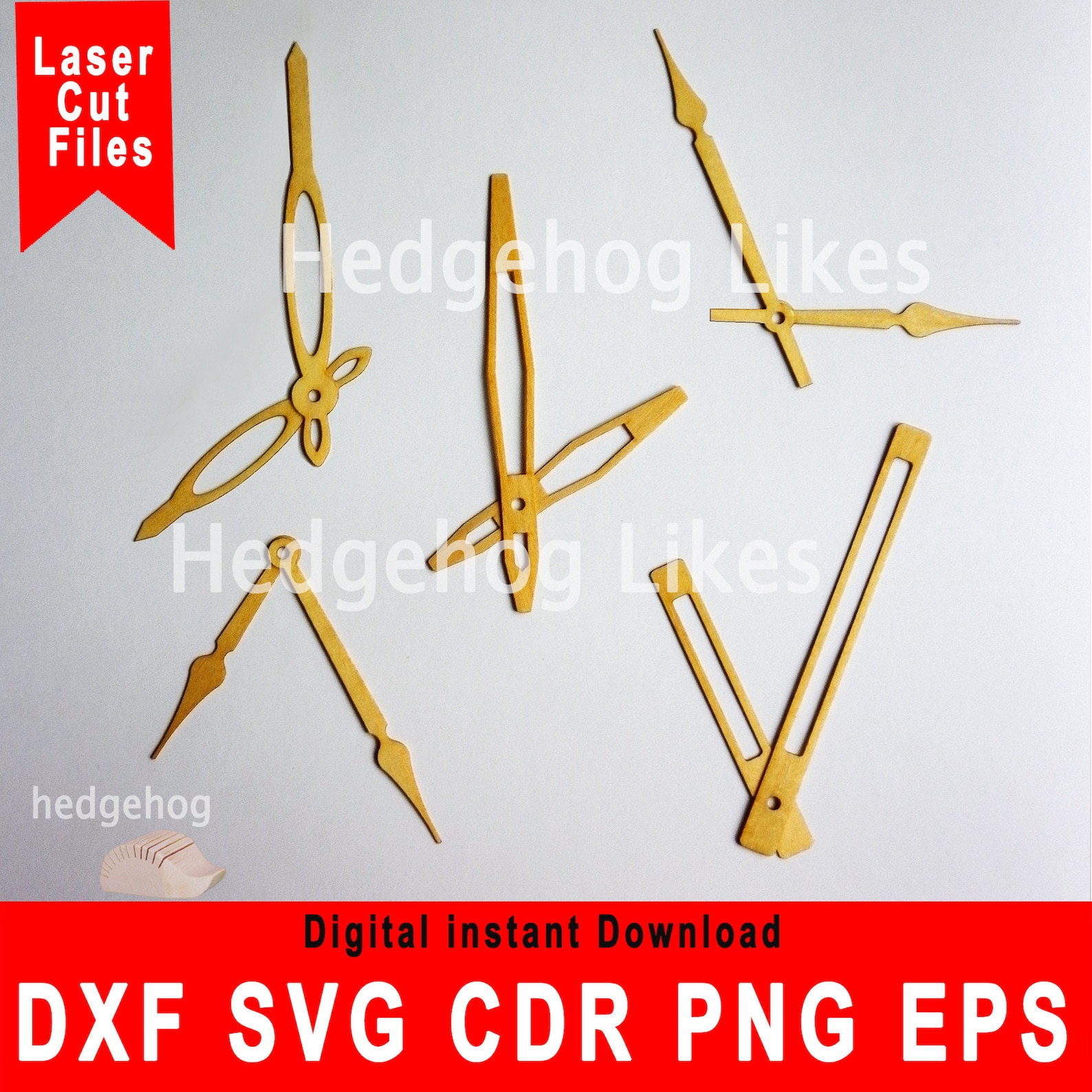 Clock Hands Cdr, Laser Cut Vector, Clock Hands PNG, Clock Hands SVG ...