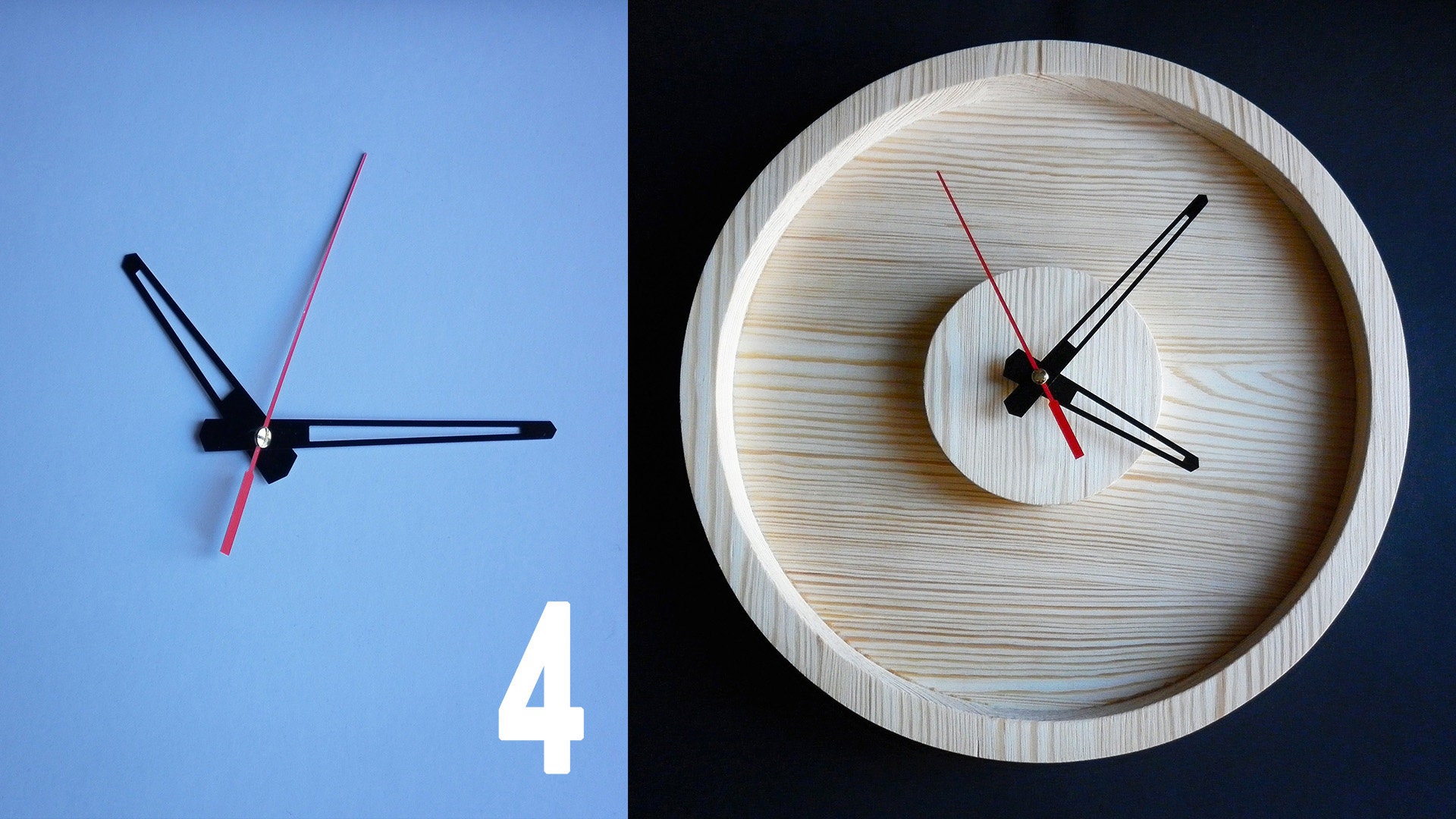 Wooden Clock Hands, Metal Clock Hands, Wood Diy Clock, Custom Clock ...