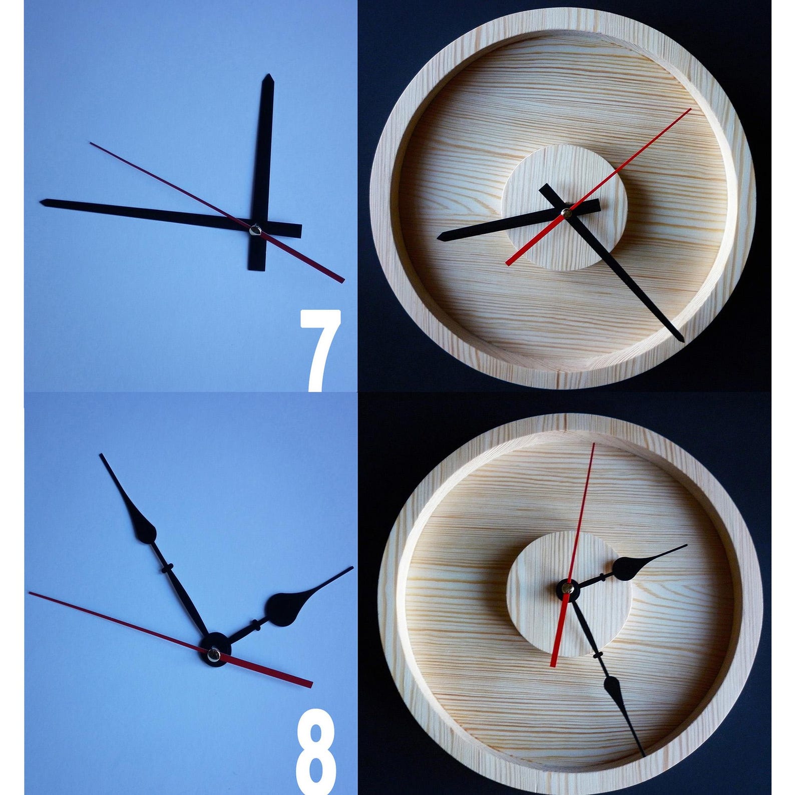 Wooden Clock Hands, Metal Clock Hands, Wood Diy Clock, Custom Clock ...