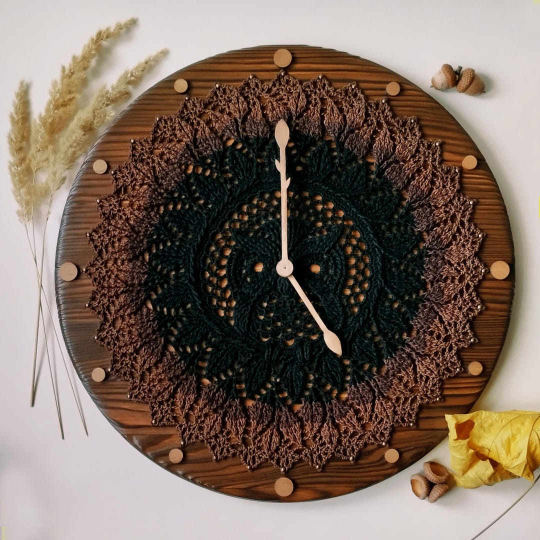 Owl Wooden Clock, Unusual Wooden Clock Modern, Fancy Wooden Wall Clock ...