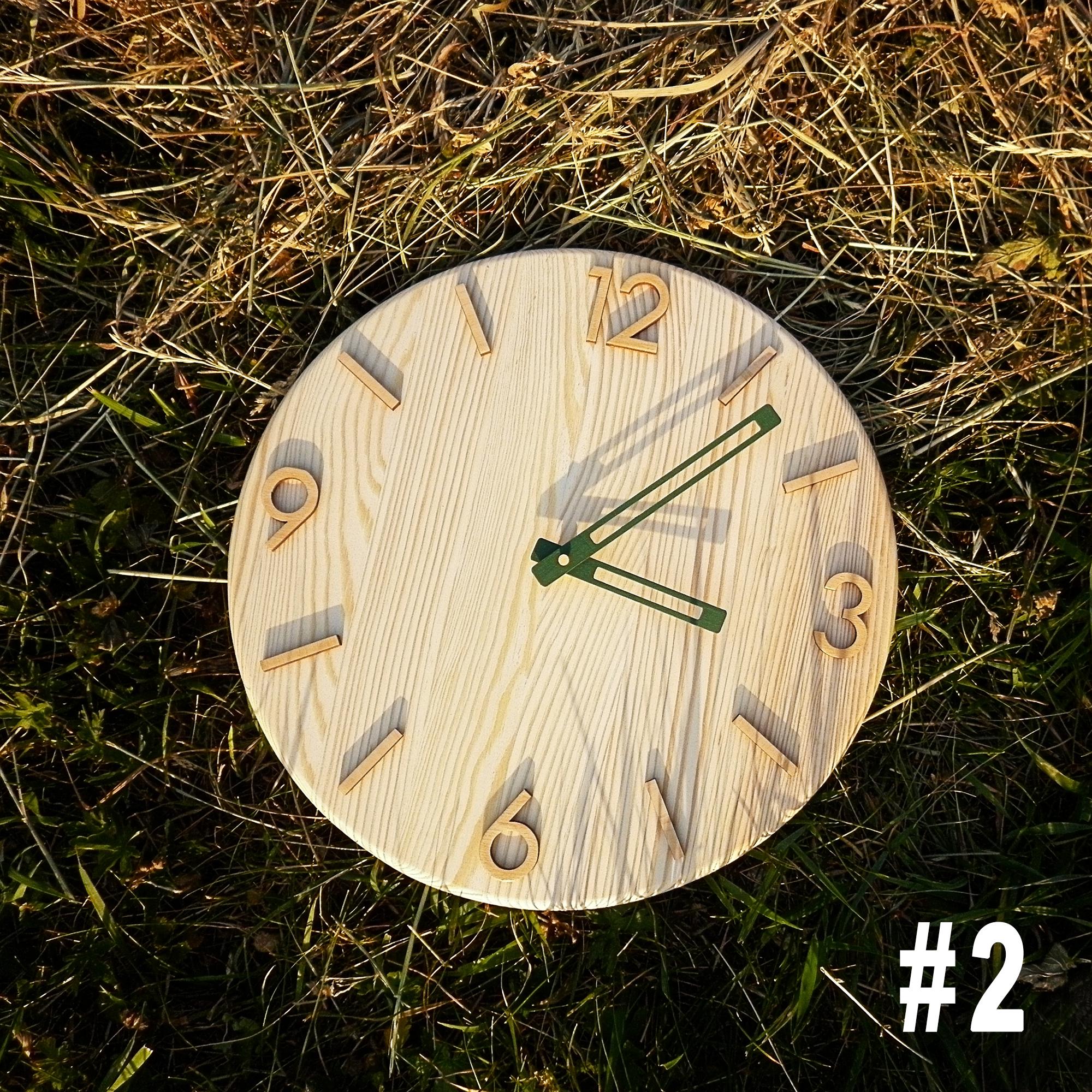 Classic Wooden Wall Clock With Numbers, Wooden Fancy Wall Clock Made of ...