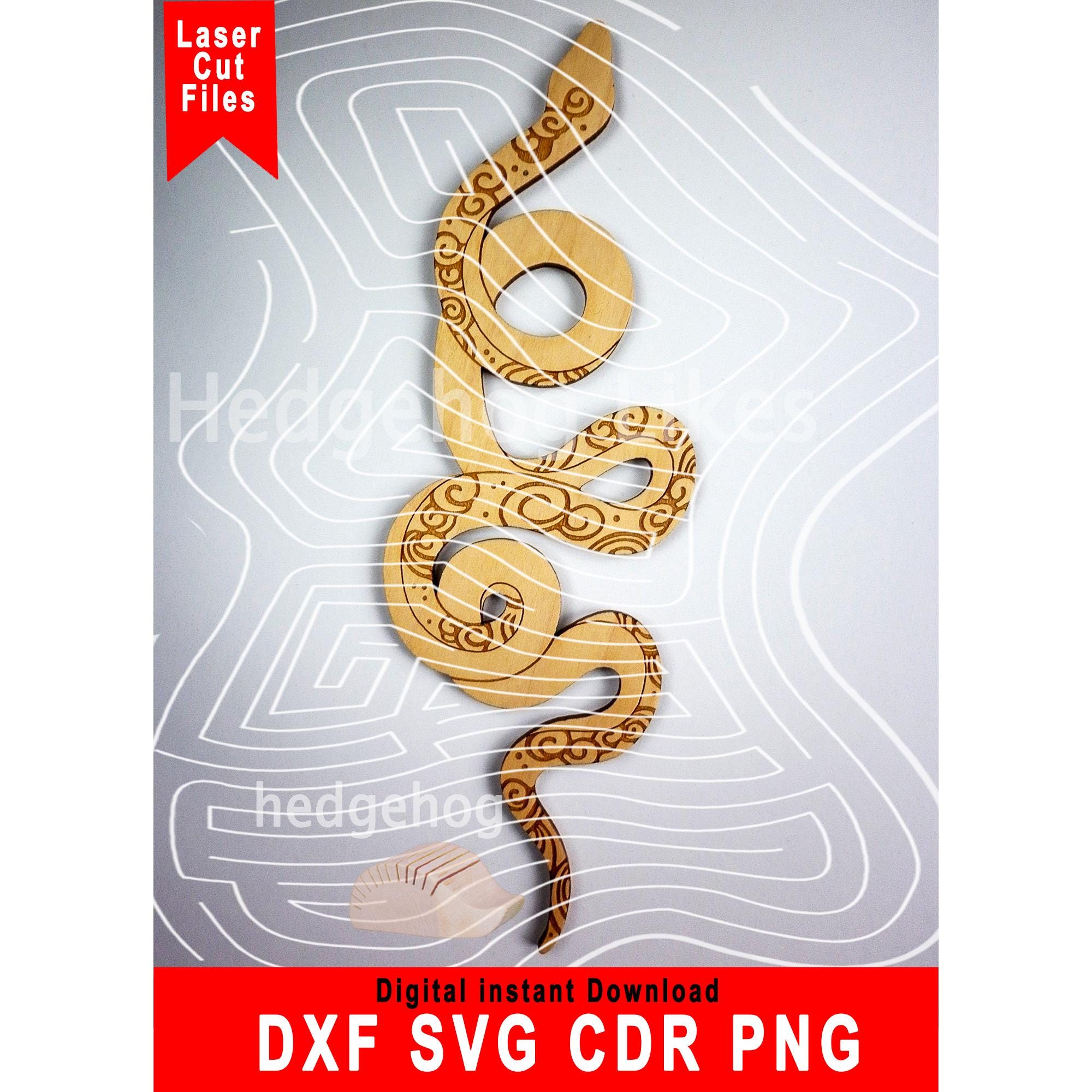 Wooden Digital Snake, Snake Model for Laser Cutting Digital File Snake ...