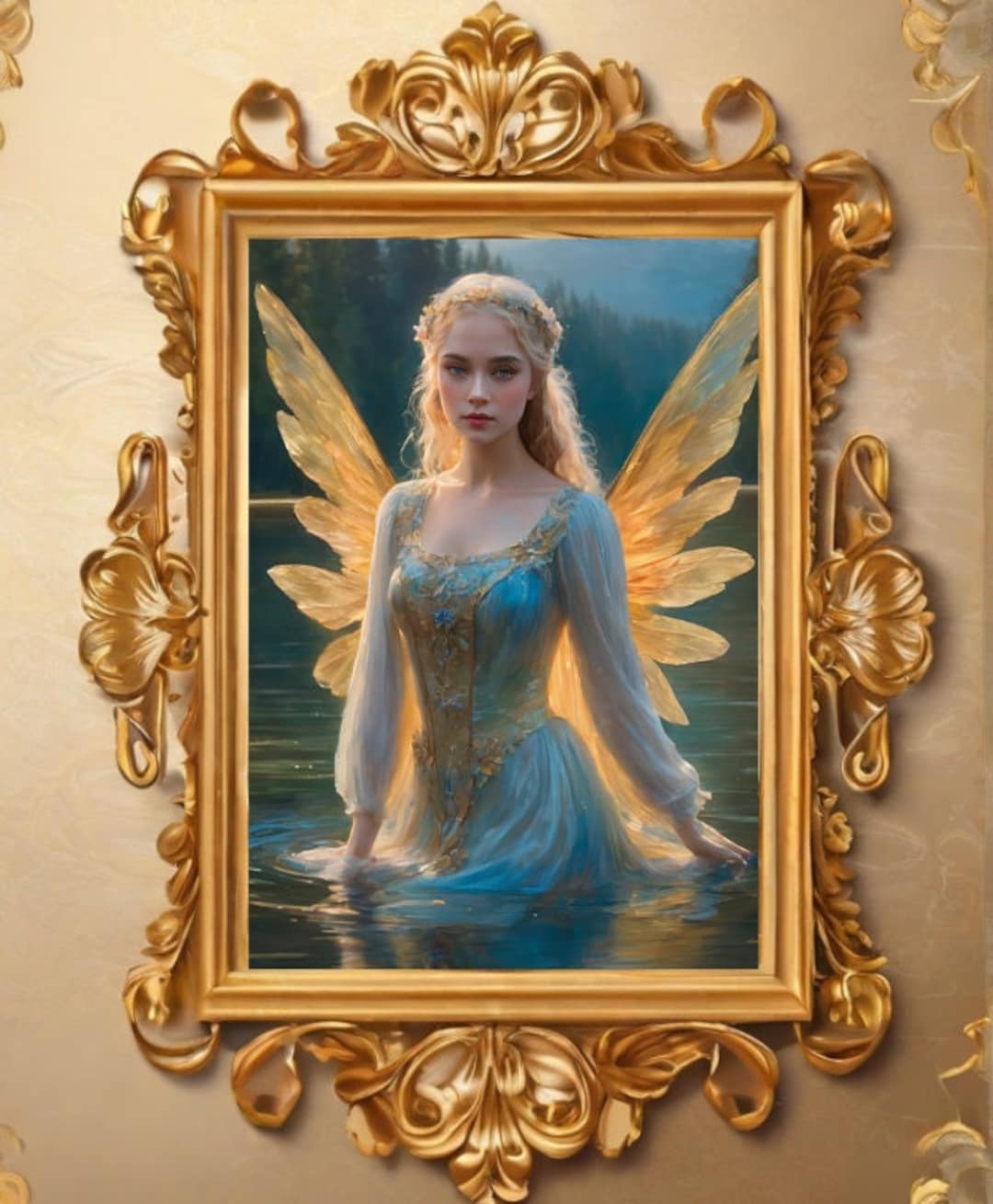 Victorian Fairy Portrait, Cottagecore Fairy Art, Fairycore Decor, Fairy ...