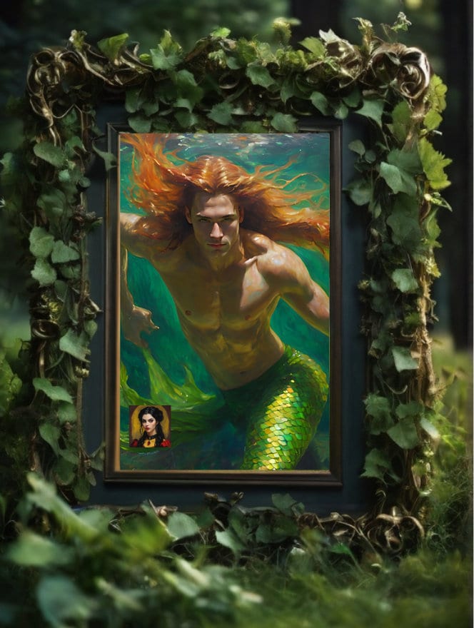 Gay Mermaid Art, Bear Mermaid Art, Gay Vintage Classical Art, Gay ...