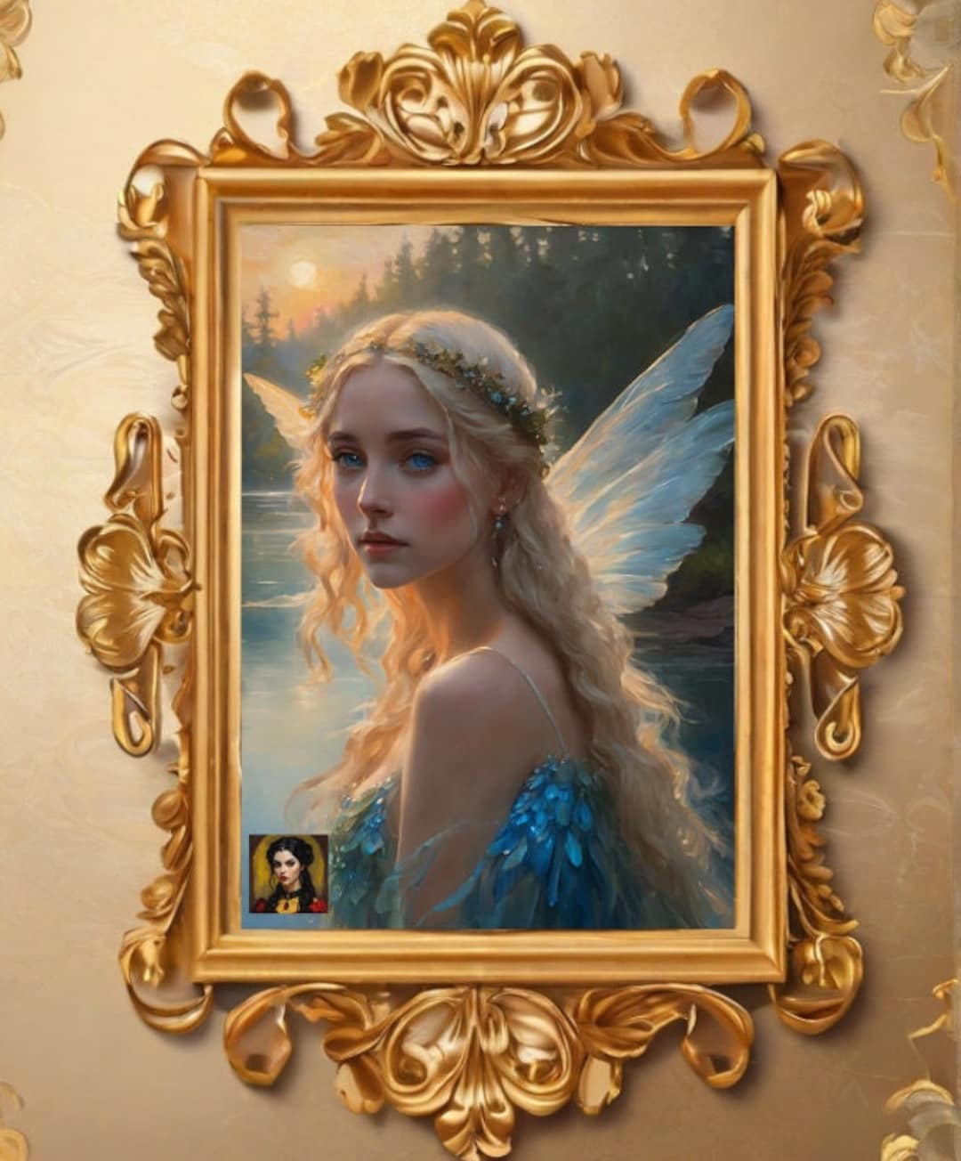 Victorian Fairy Portrait, Cottagecore Fairy Art, Fairycore Decor, Fairy ...