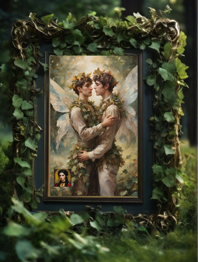 Gay Fairycore Art, Lgbtq Fairy Art, Lgbtq Victorian Poster, Queer ...