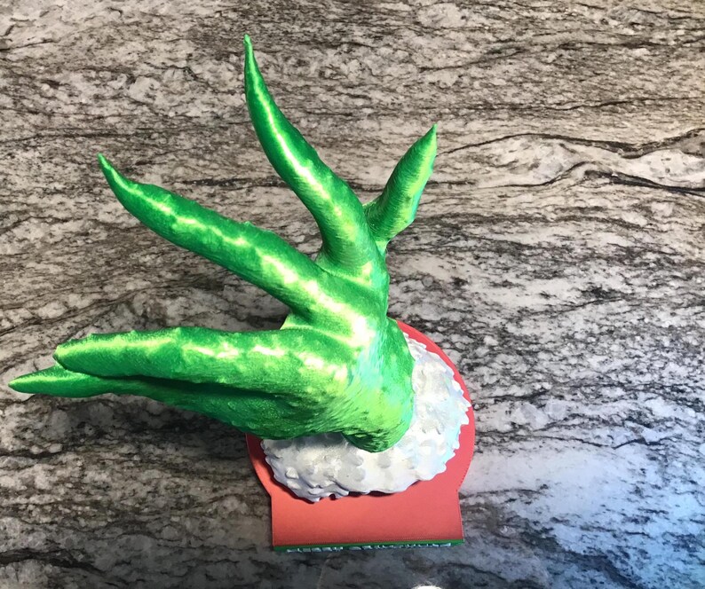 Grinch Hand Ornament Stand: 3D Printed Christmas Decor, Personalized - Etsy