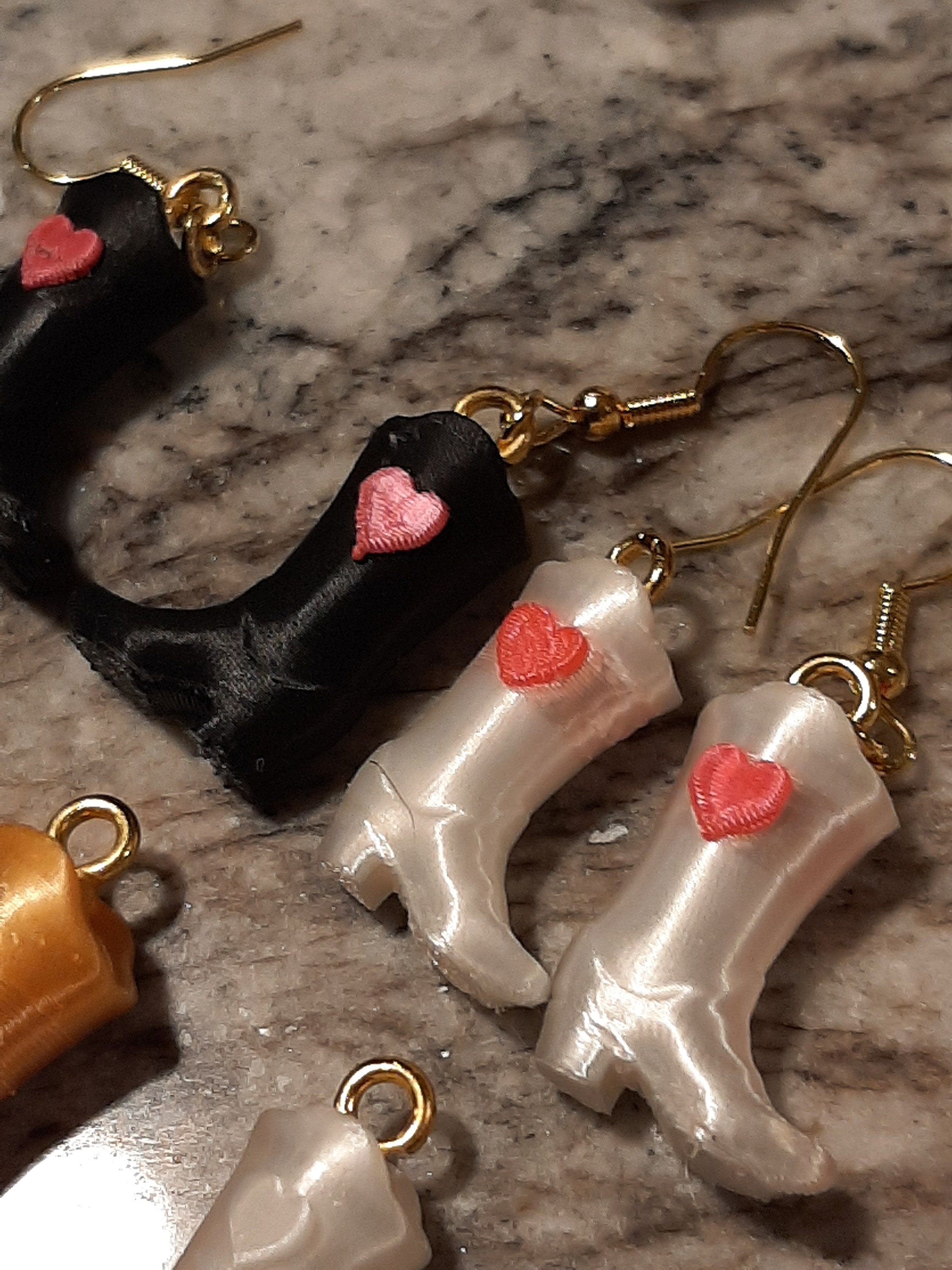 Cowboy Boot Earrings: Vivid Silk Finish, Western Gold Drops - Etsy
