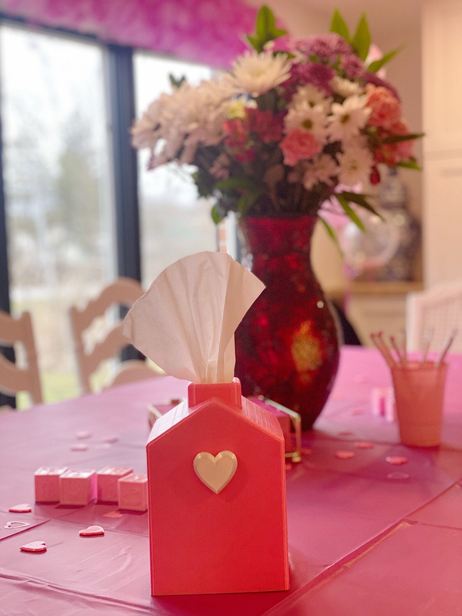 Modern Magnetic Tissue Box Cover With Custom Interchangeable Heart ...