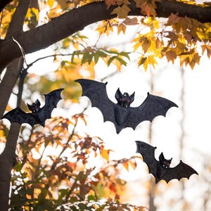 Halloween Vampire Bat Decor Set of 3: Magnetic Fridge or Hanging ...