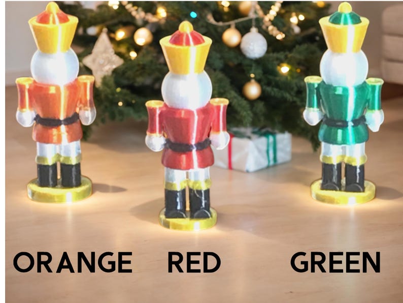 3D Printed Nutcracker Game Pieces: Colorful Christmas Board Game Decor ...