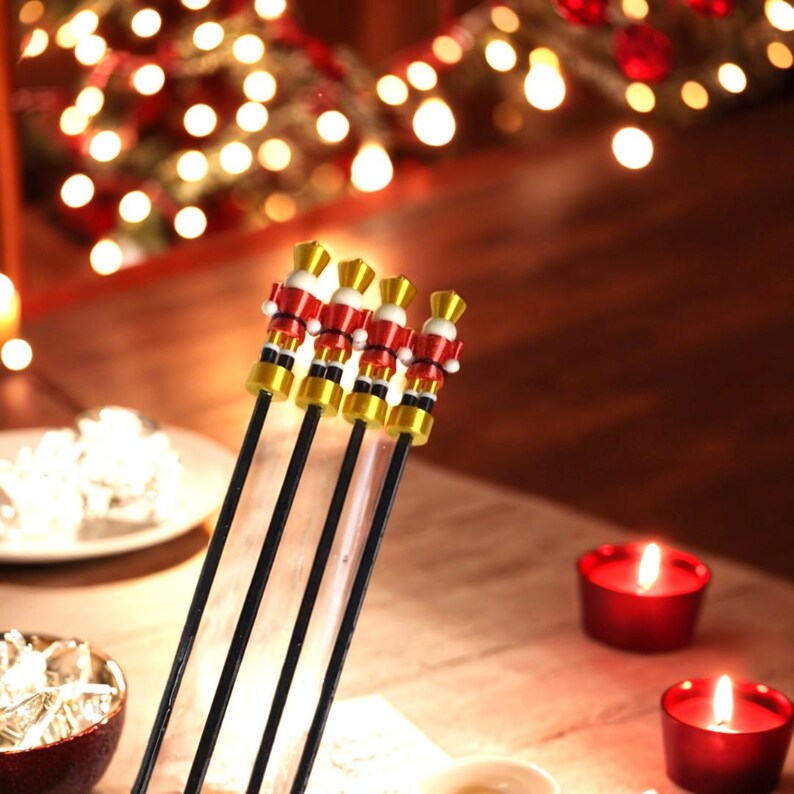 Nutcracker Christmas Cocktail Stir Sticks: Holiday Drink Stirrers - Etsy