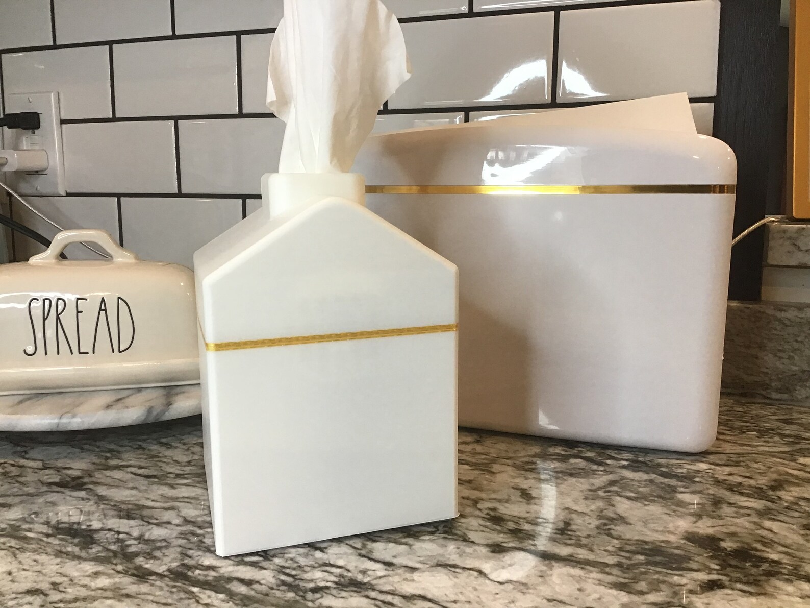 Modern Magnetic Tissue Box Cover With Custom Interchangeable Heart ...
