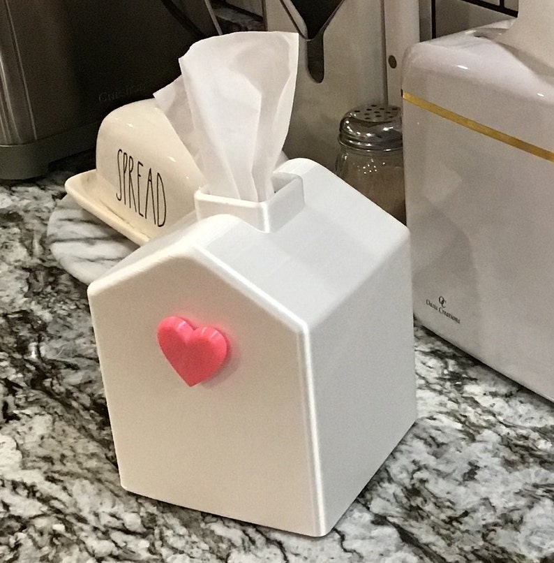 Modern Magnetic Tissue Box Cover With Custom Interchangeable Heart ...