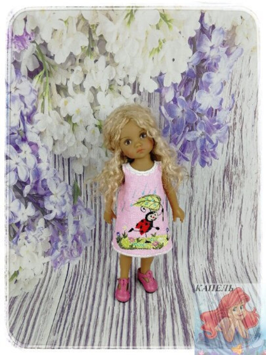The Dress for Doll Dianna Effner Boneka 10 ladybug in the Rain for Doll ...