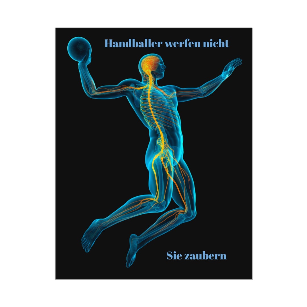 Rolled Posters Handball Poster Poster Illustration, Gift Idea, Sport ...