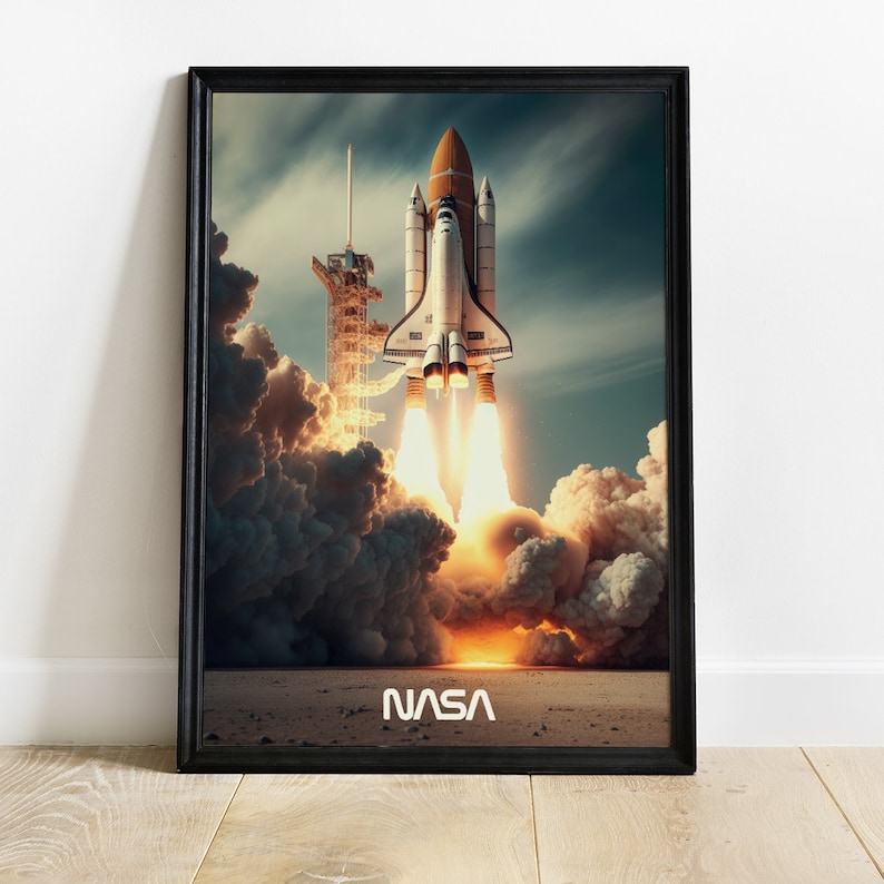 NASA Space Shuttle Poster, Space Shuttle Print, Space Shuttle Art, NASA ...