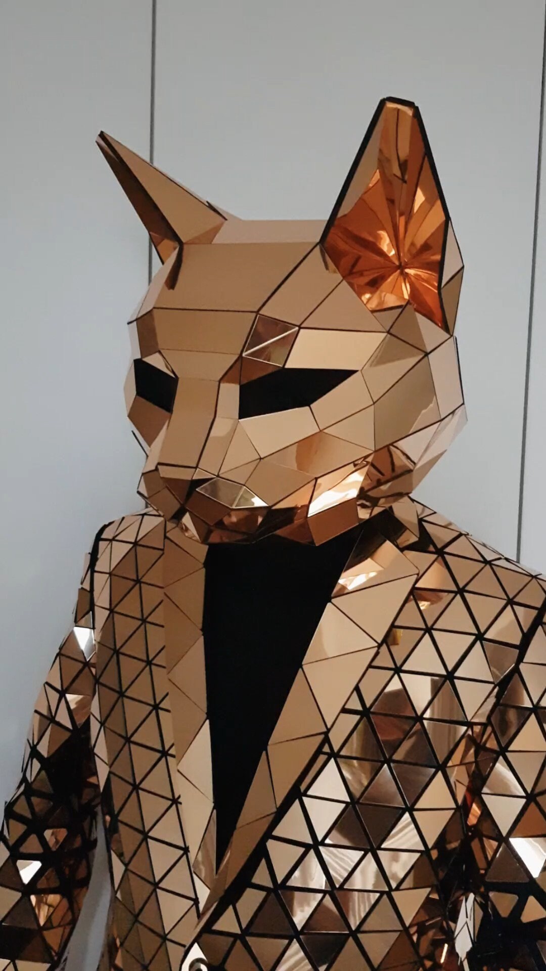 Low Poly Mirror Plastic Cat Unisex Full Head Mask - Etsy