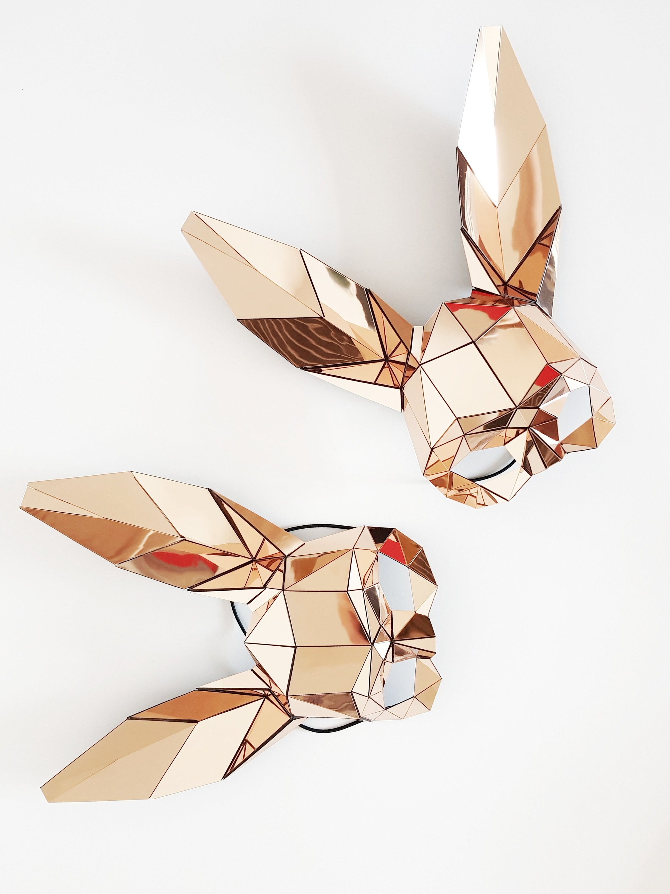 Low Poly Mirror Plastic Playboy Bunny rabbit Unisex Half Face Mask - Etsy