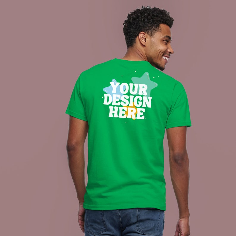 Irish Green Gildan 5000 Bundle Of 5 T Shirt Mock Ups All Usable New