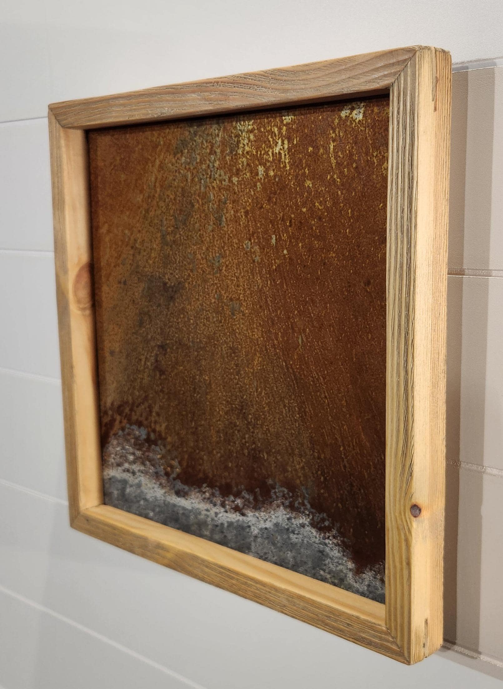 Rusty Tin & Reclaimed Wood Framed Plaque – Rustic Display Board - Etsy