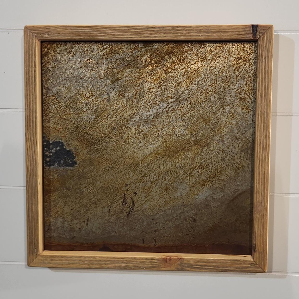 Rusty Tin & Reclaimed Wood Framed Plaque – Rustic Display Board - Etsy