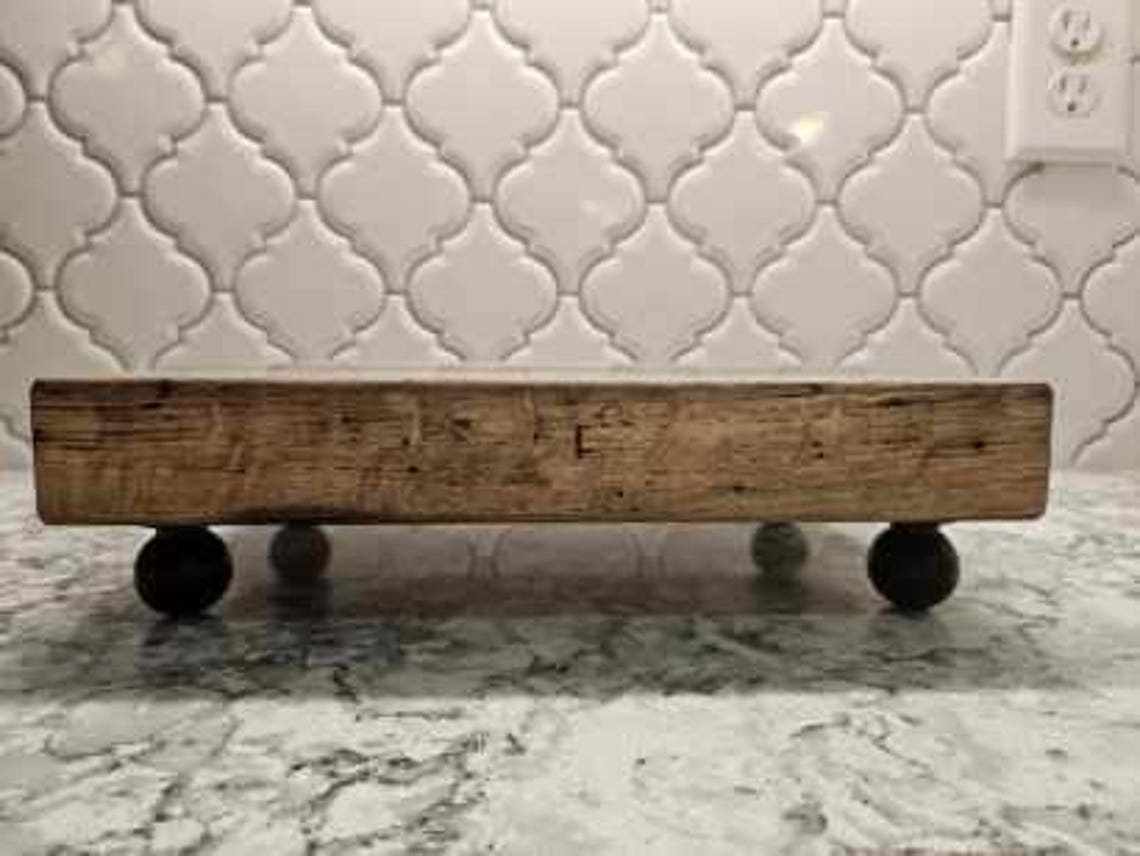 Reclaimed Wood and Epoxy Risers - Etsy