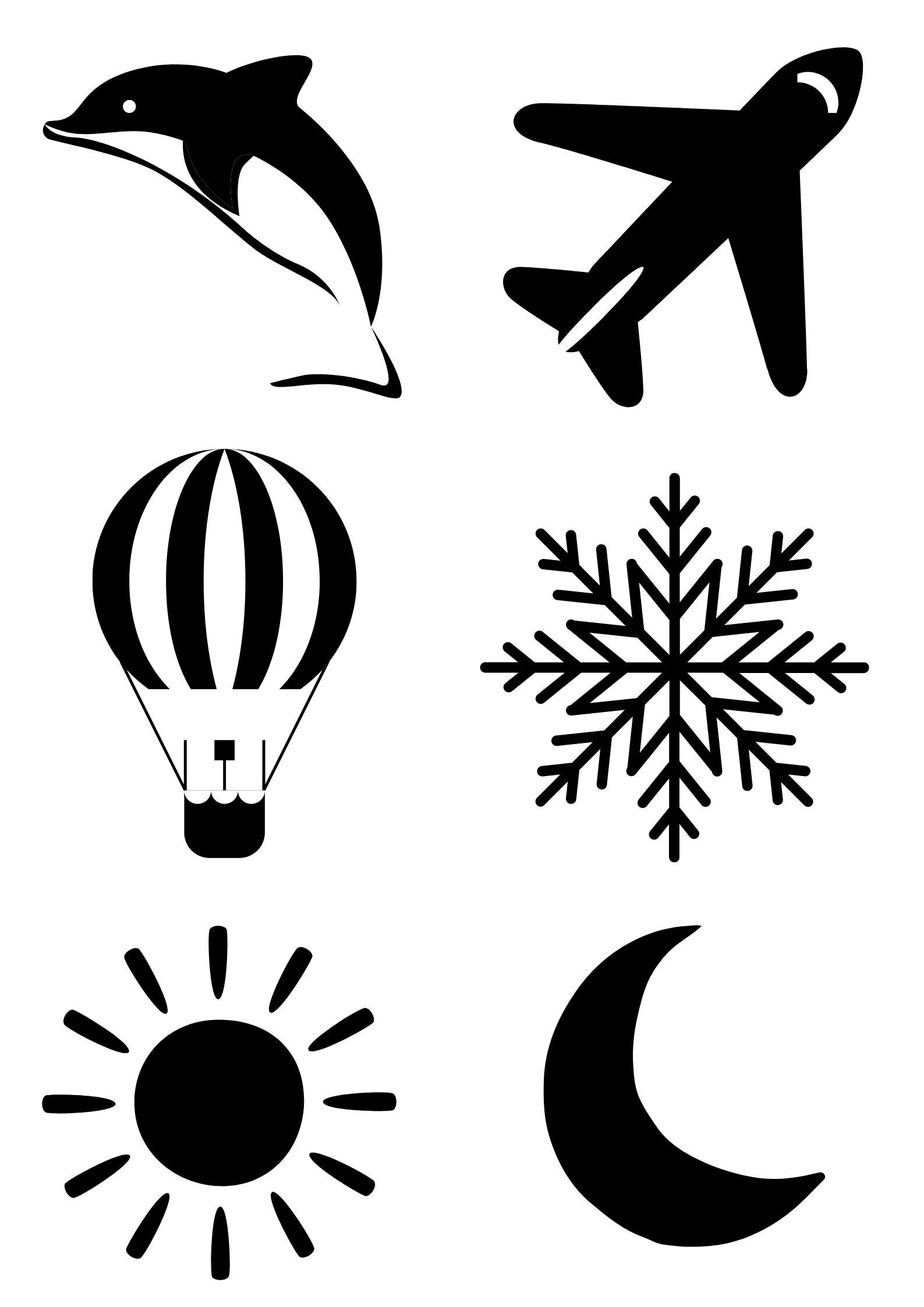 6 High Contrast, Black and White Posters. Sensory Posters for Baby ...