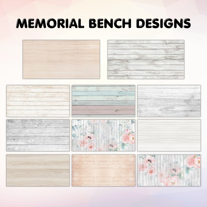 Memorial Bench PSD Mockup, Sublimation Memorial Bench Design, Memorial ...