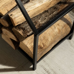 House Shaped Firewood Rack, Firewood Rack, Log Holder, Wood Storage ...