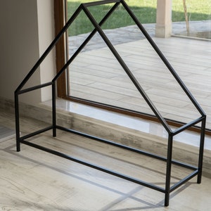 House Shaped Firewood Rack, Firewood Rack, Log Holder, Wood Storage ...