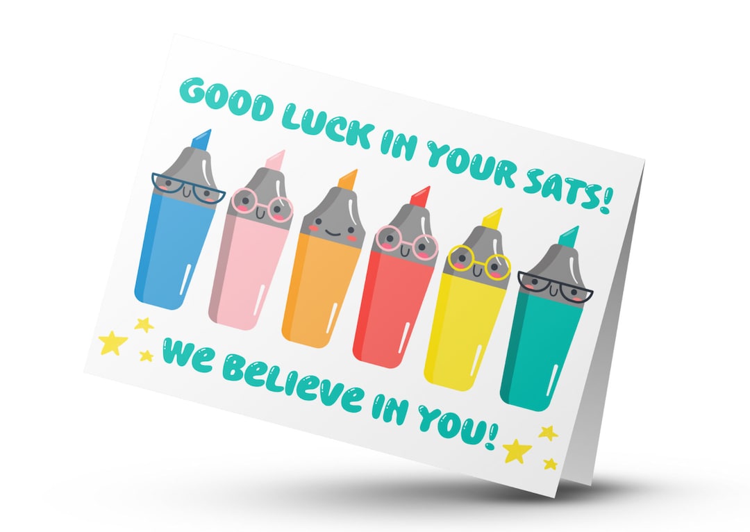 Exams Good Luck Card/ SATS/ GCSES/ A Level - Etsy UK