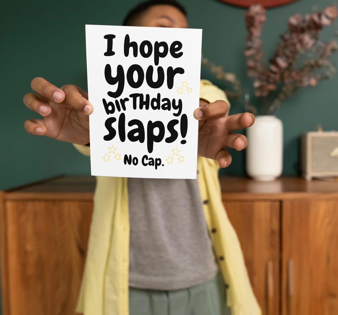 Funny Card/ Gen Z/ Slang/ Birthday Cards for Teens - Etsy UK
