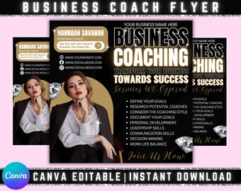 Business Flyer Template, Business Coach Flyer, Business Coaching ...