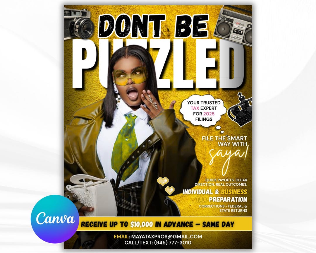 Clueless Tax Flyer Template, Clueless Tax Flyer, Tax Preparation Flyer ...
