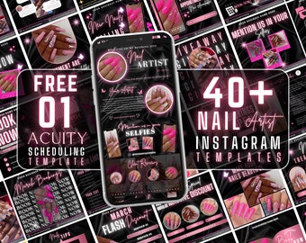 Nail Tech Instagram Templates Nail Artist Instagram Post Nail ...