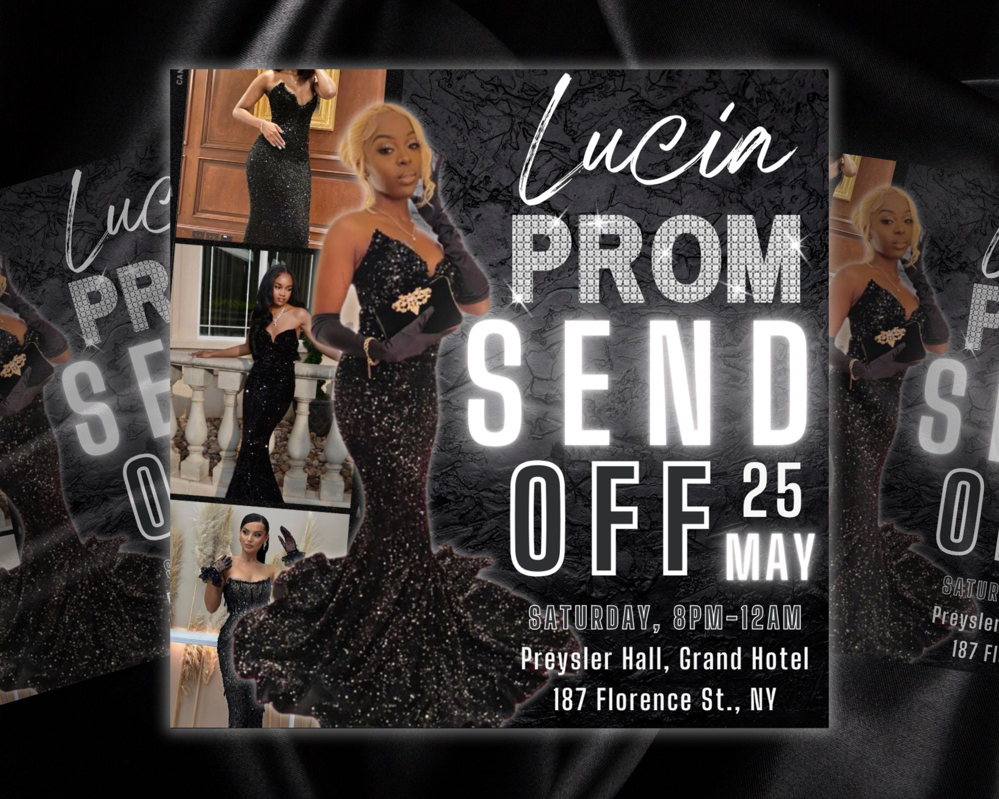 Prom Invitation, Prom Send off Flyer, Prom Invitation Flyer, Prom Flyer ...
