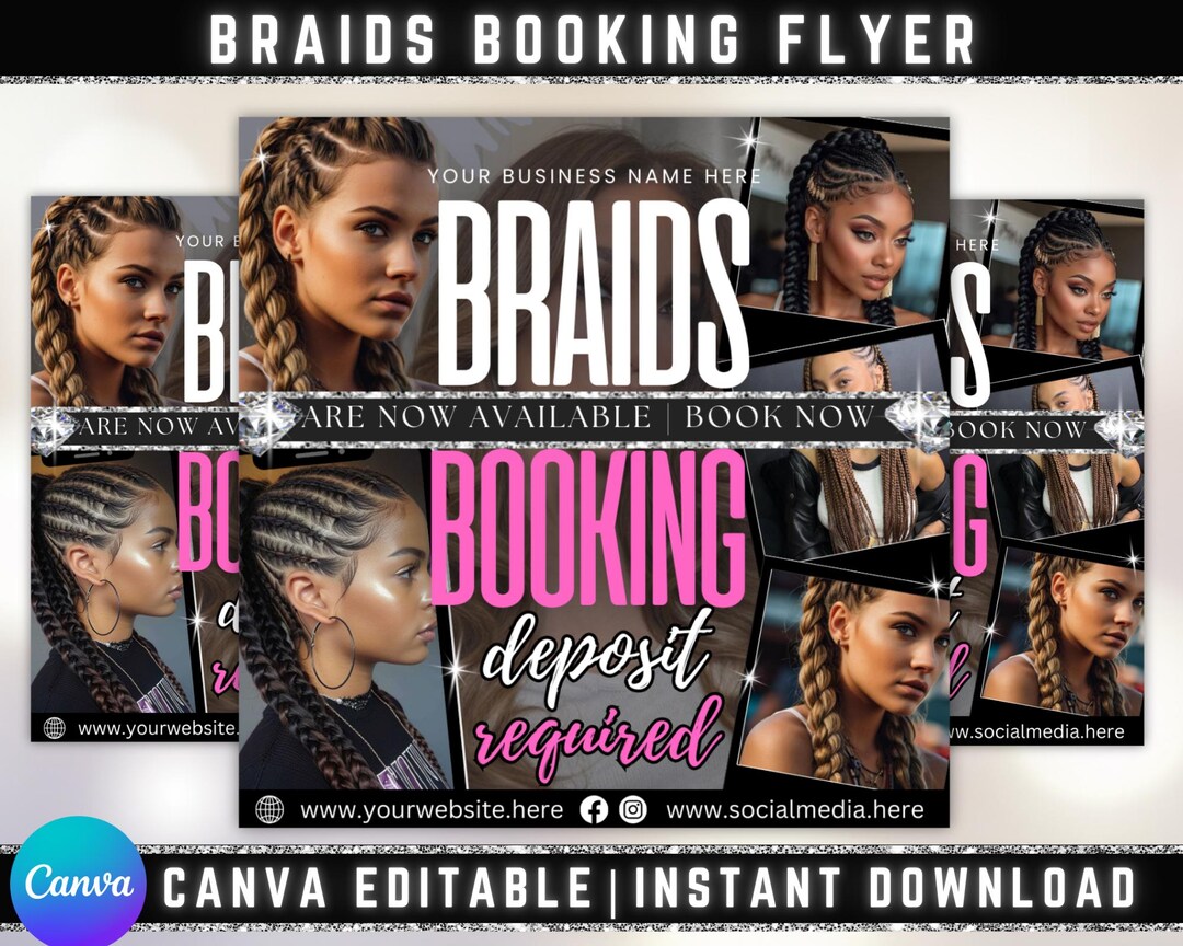 Braids Special Flyer, Knotless Braids Flyer, Braider Flyer, Braids ...