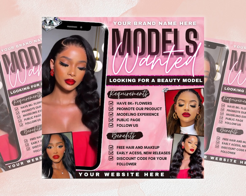 Models Wanted Flyer, Brand Ambassador Flyer, Models Needed Flyer ...