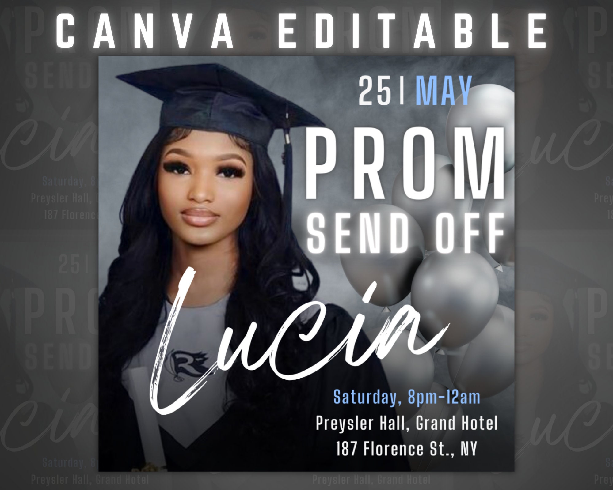 DIY Editable Prom Send off Flyer Prom Invitation Flyer Prom Flyer Prom ...