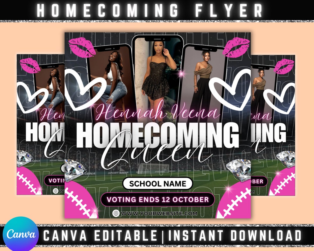 Homecoming Flyer, Vote Homecoming, HOCO Flyer, Homecoming Queen Flyer ...