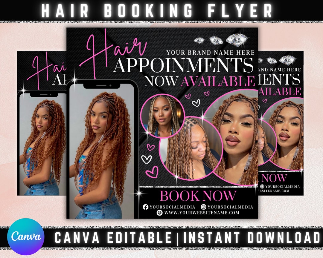 Editable Book Now Flyer, DIY Appointments Available Template, Premade ...